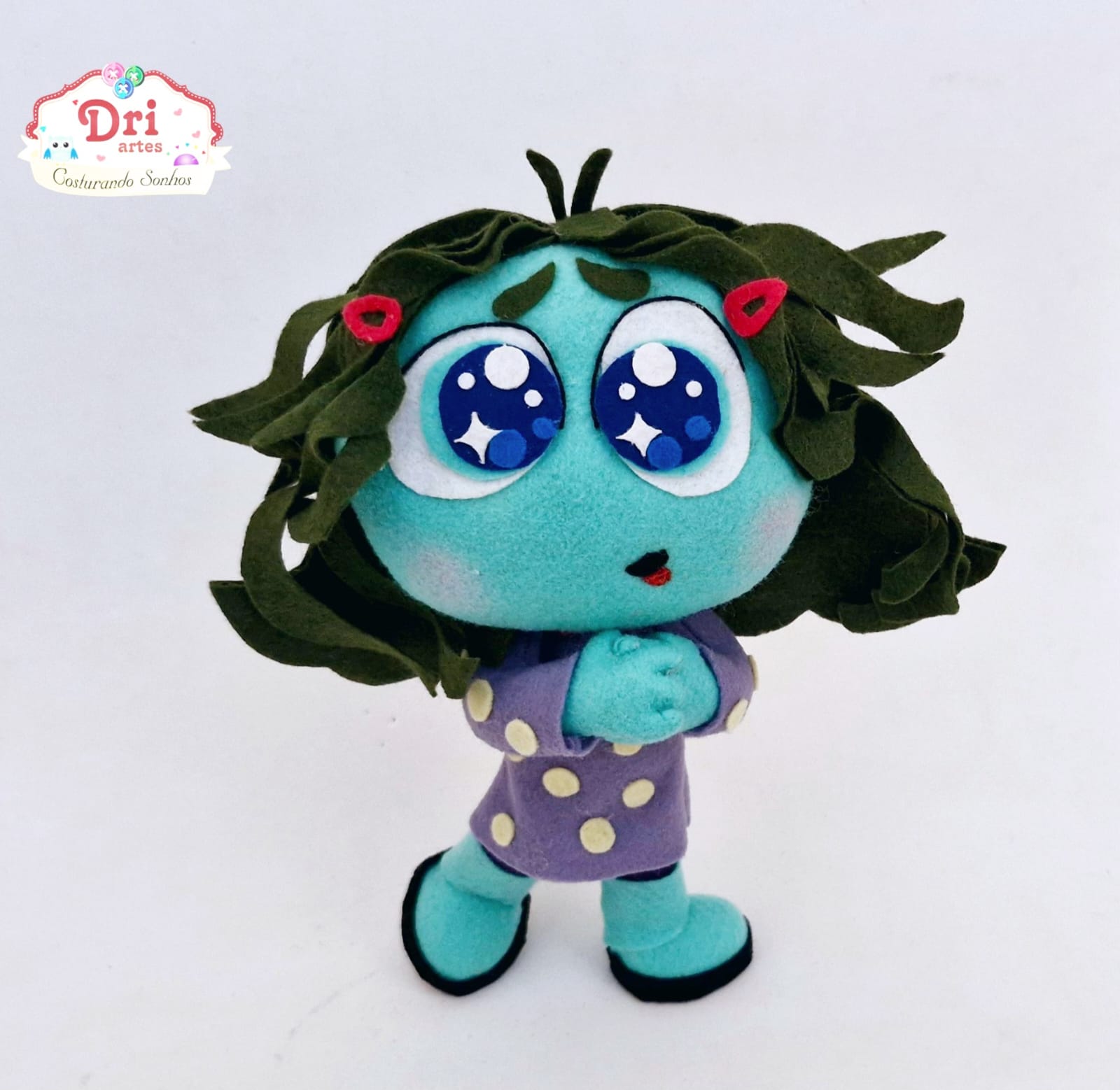 Boneca Inveja divertida mente 2 feltro - Dri Artes